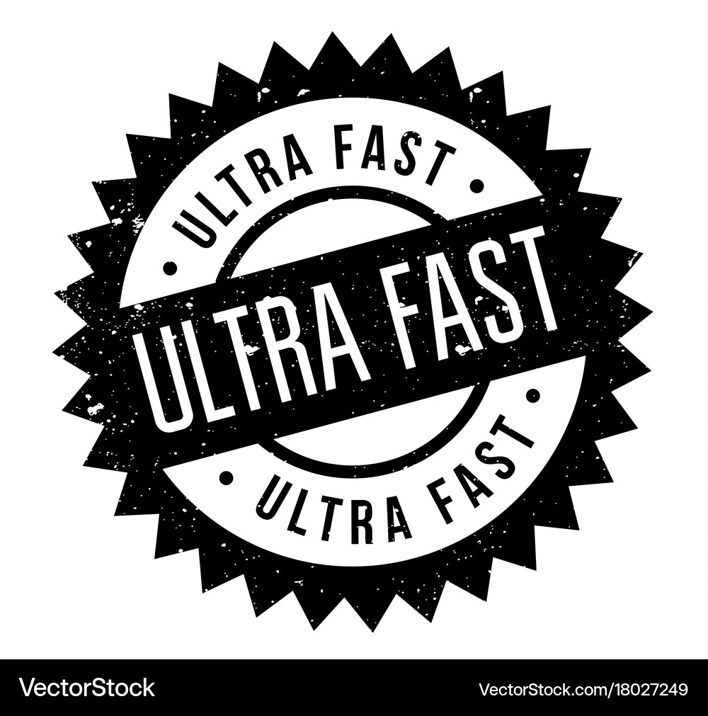 Ultra fast rubber stamp Royalty Free Vector Image
