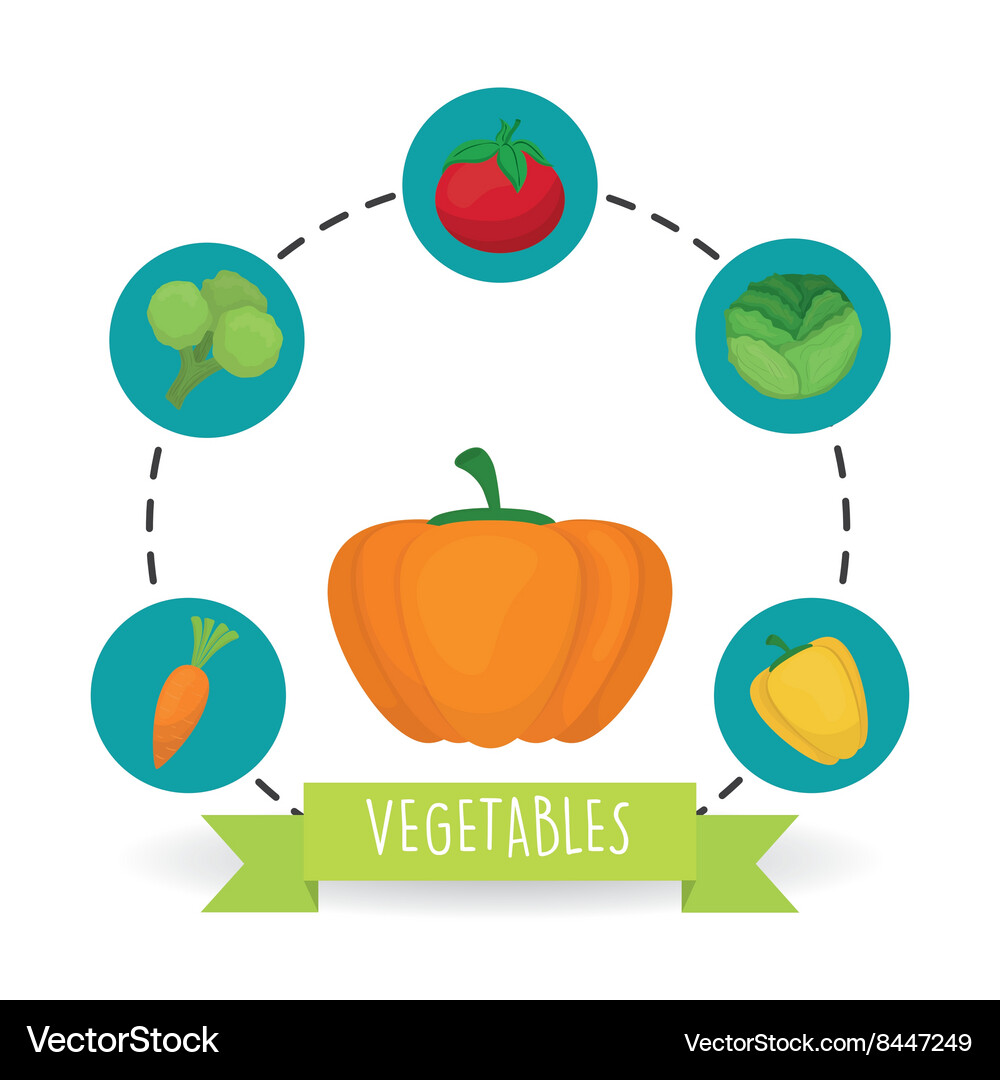 Vegetable design over white background Royalty Free Vector