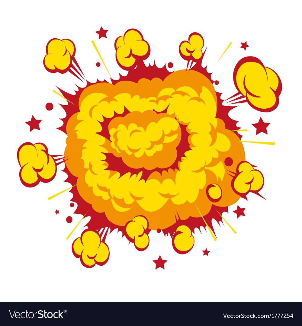 Comic book explosion element Royalty Free Vector Image
