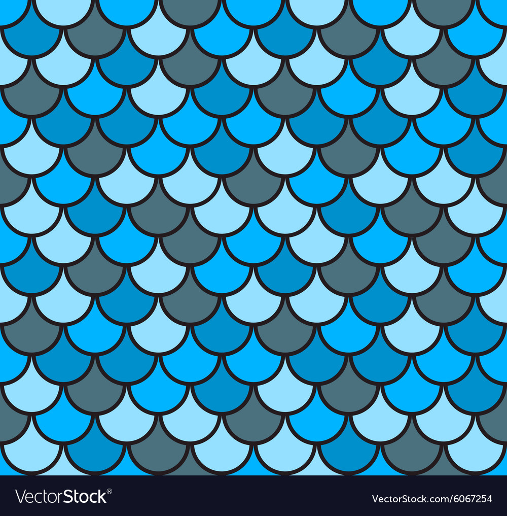 Seamless fish scale pattern Royalty Free Vector Image