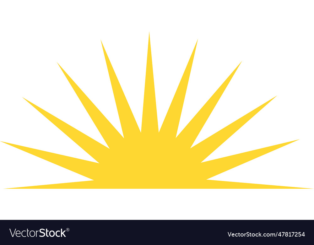 Sun geometric shape Royalty Free Vector Image - VectorStock