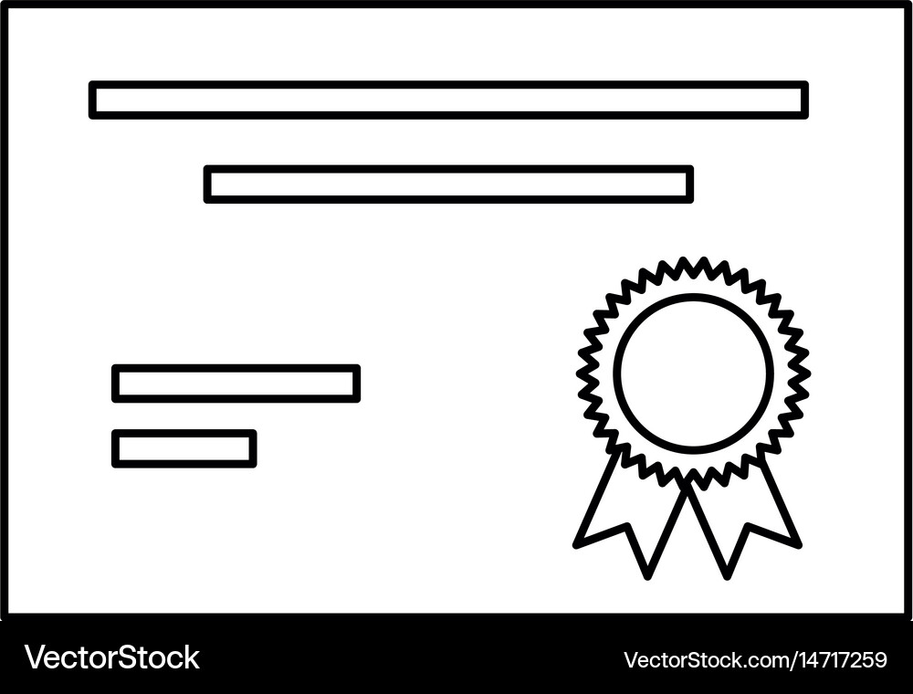Certificate document icon Royalty Free Vector Image