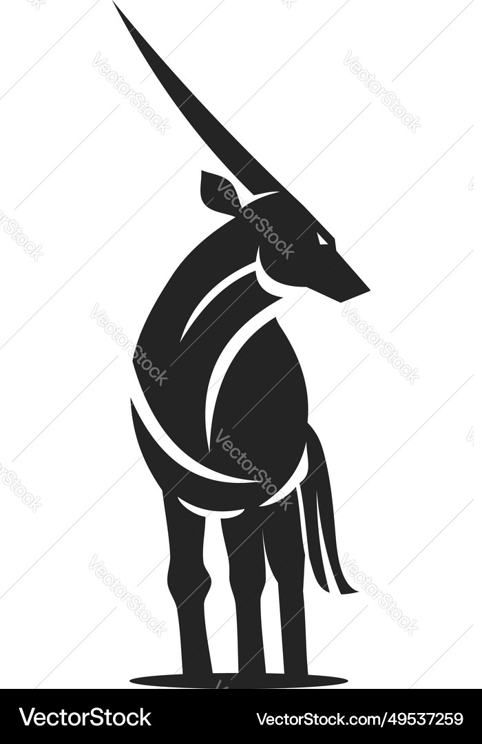 Oryx logo template isolated brand identity icon Vector Image