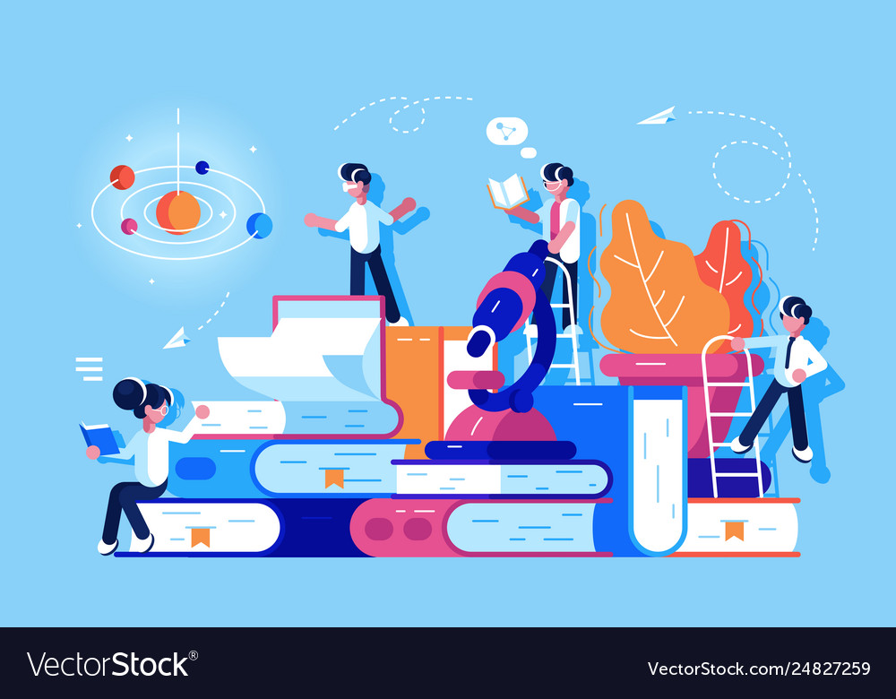 People in educational process Royalty Free Vector Image People in educational process Royalty Free Vector Image