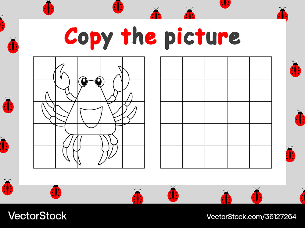 Copy picture educational game for children Vector Image