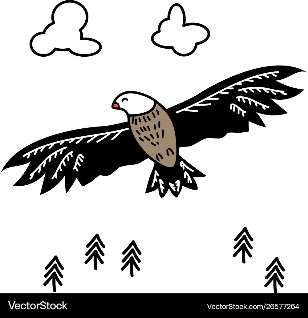 Eagle on white background Royalty Free Vector Image
