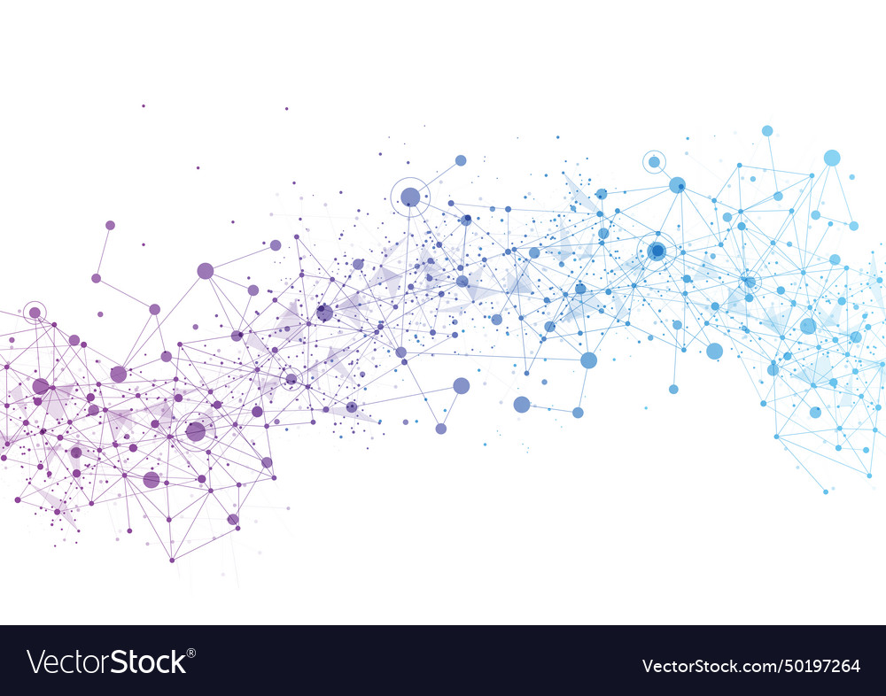 Molecule Structure Abstract Tech Background Vector Image