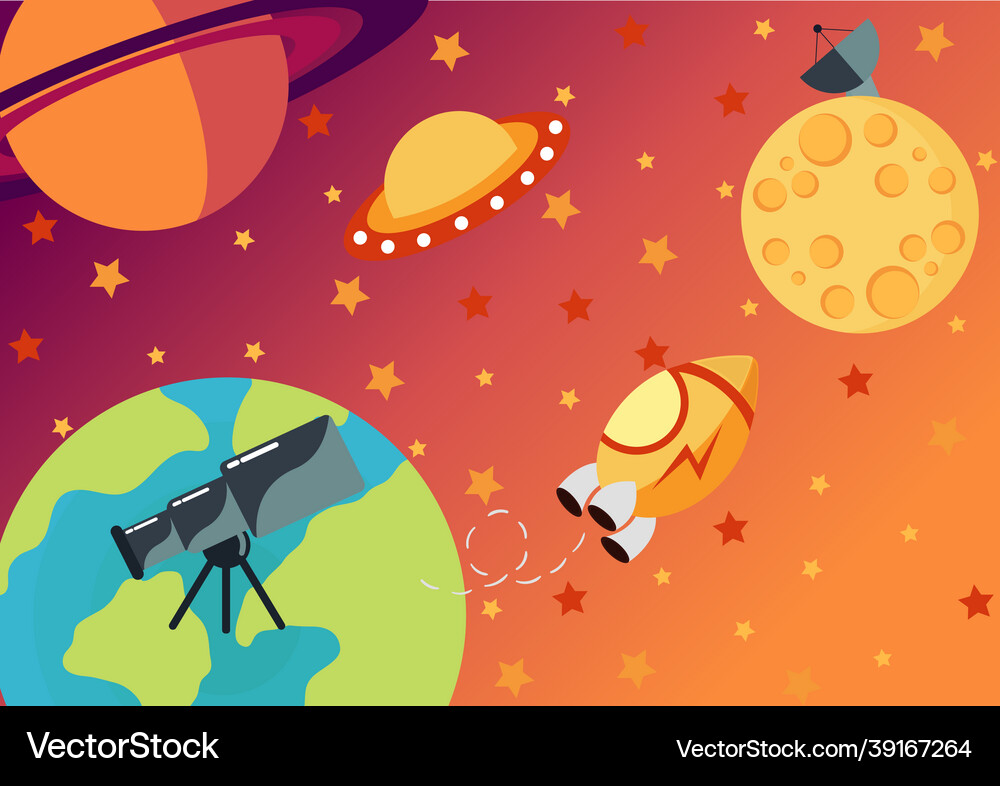 Outer space background Royalty Free Vector Image