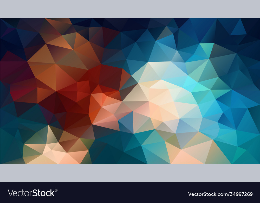 Abstract irregular polygon background - turquoise Vector Image