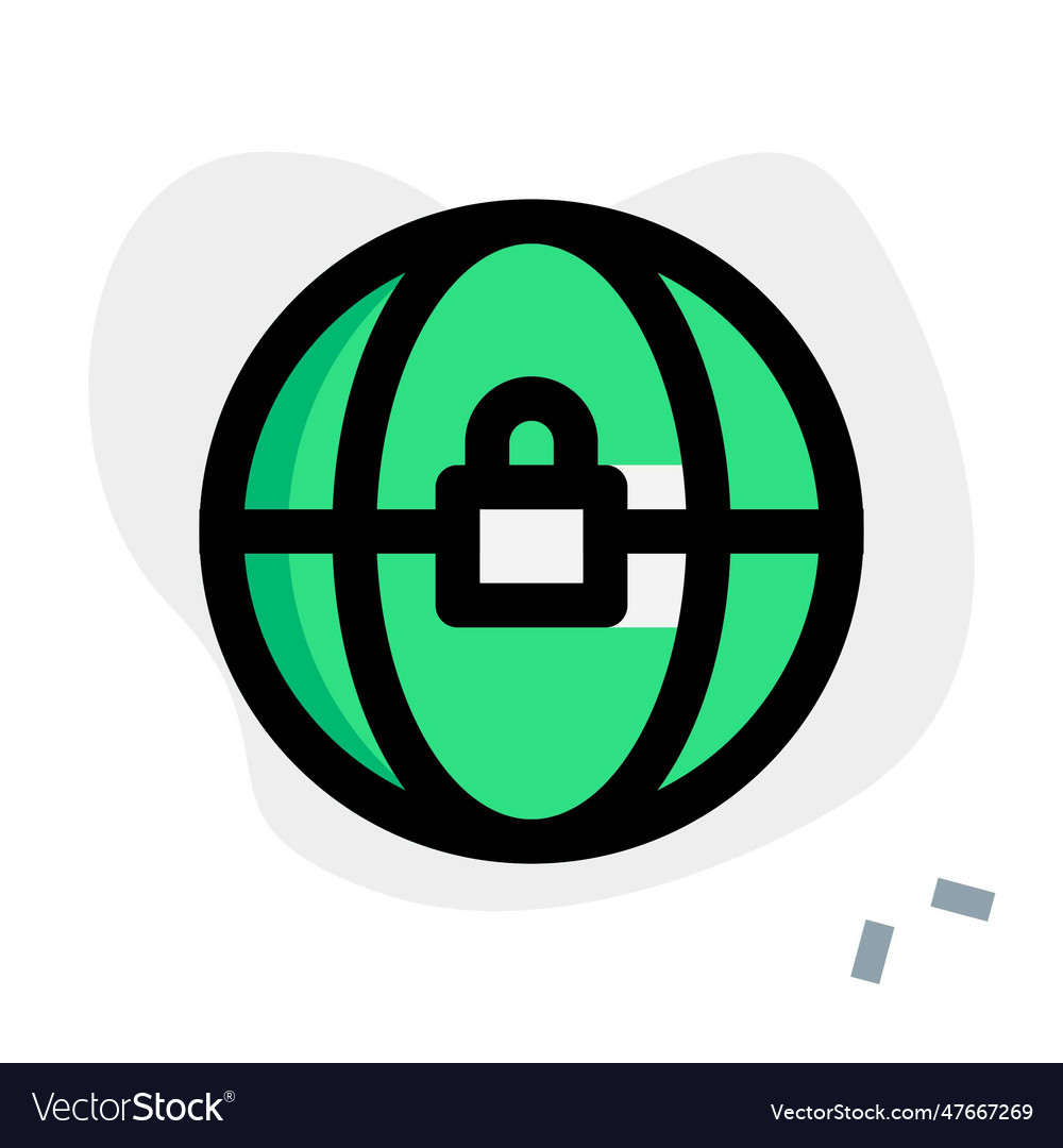 Lock network restricted the use of internet Vector Image Lock network restricted the use of internet Vector Image