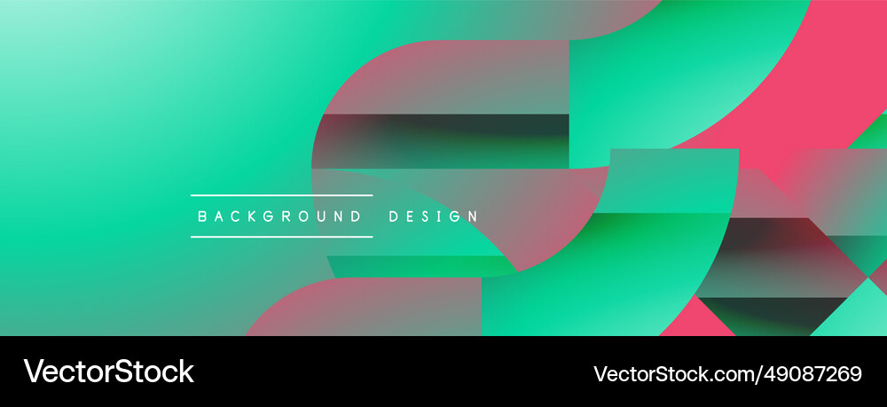 Simple geometric forms - dynamic geometric Vector Image