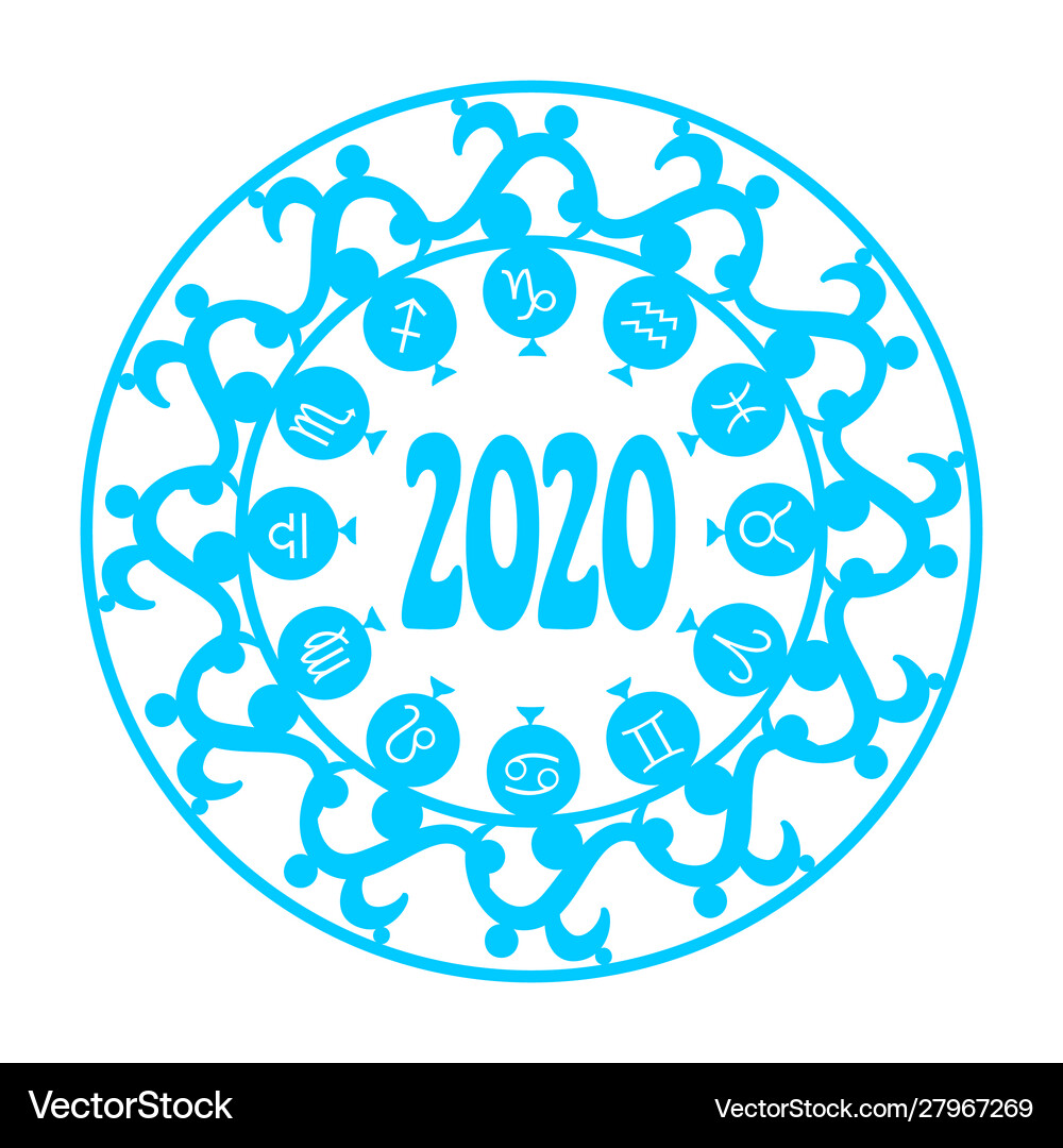 Zodiac circle concept Royalty Free Vector Image