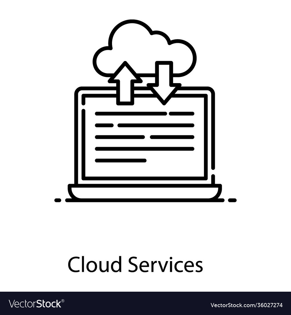 Cloud services Royalty Free Vector Image - VectorStock