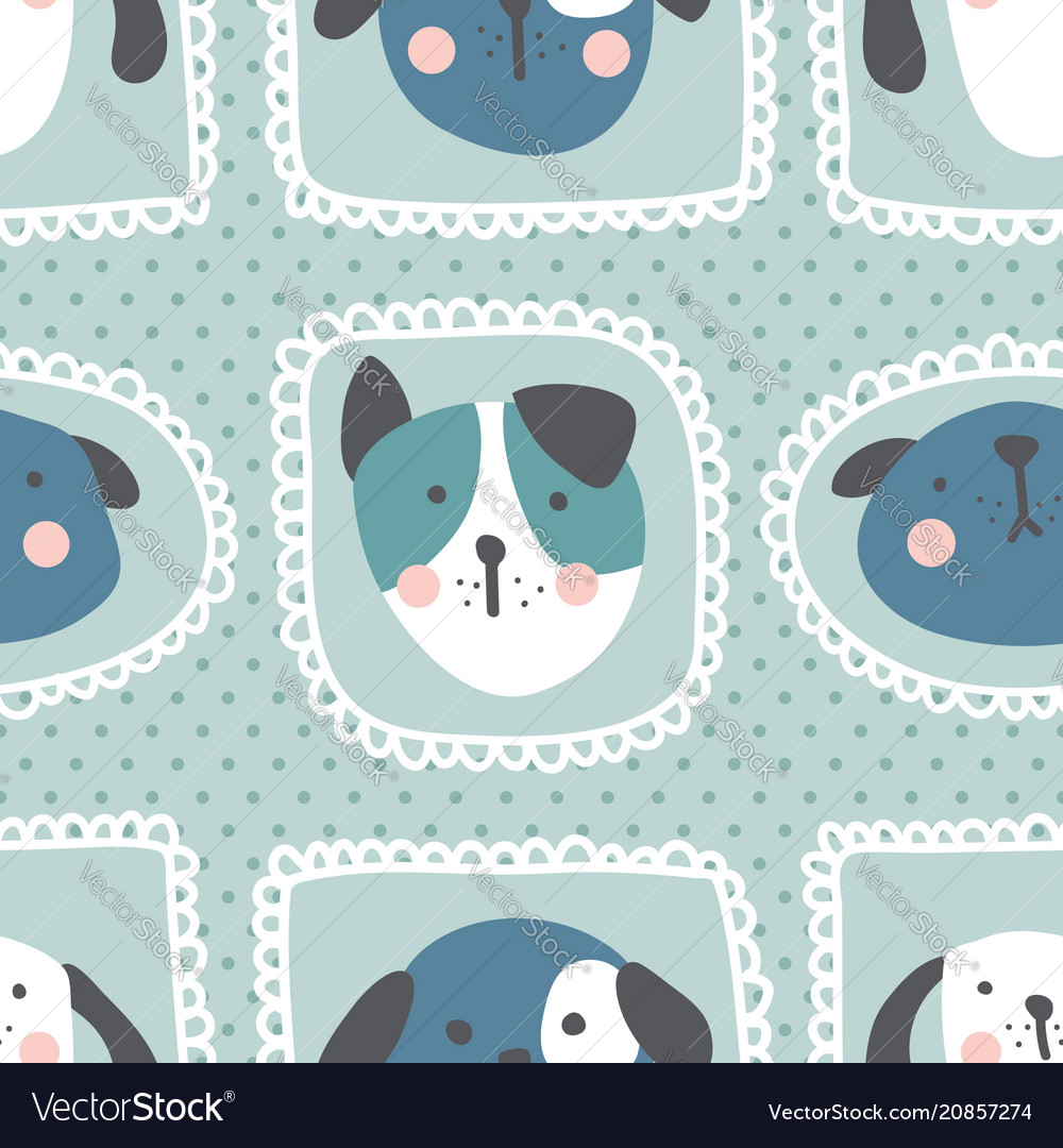 Dogs pattern Royalty Free Vector Image - VectorStock