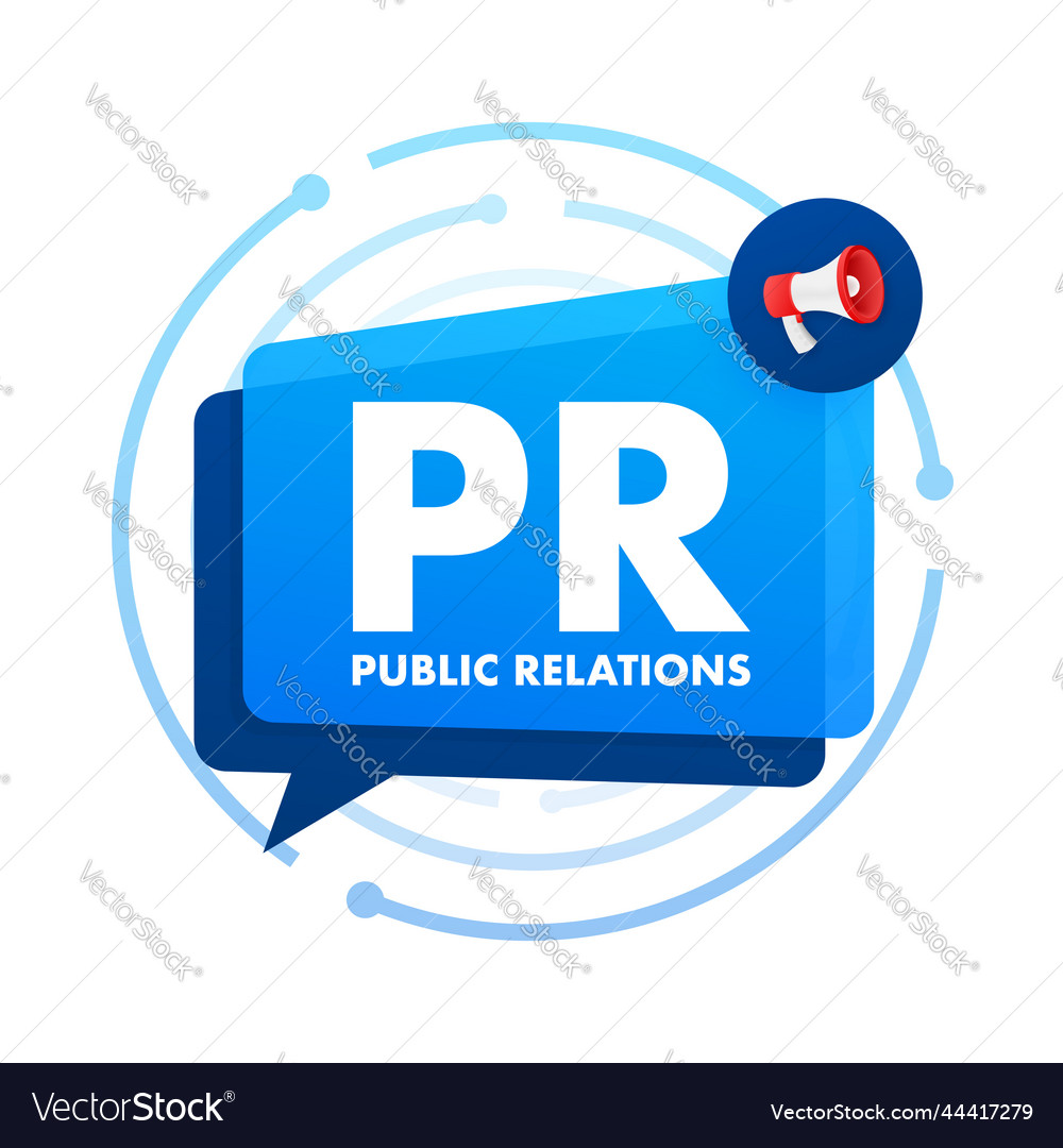 Pr public relations agency stock Royalty Free Vector Image Pr public relations agency stock Royalty Free Vector Image