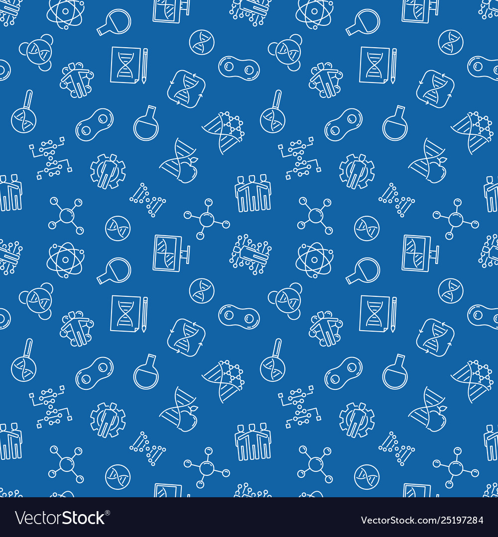 Human cloning outline seamless pattern Royalty Free Vector Human cloning outline seamless pattern Royalty Free Vector