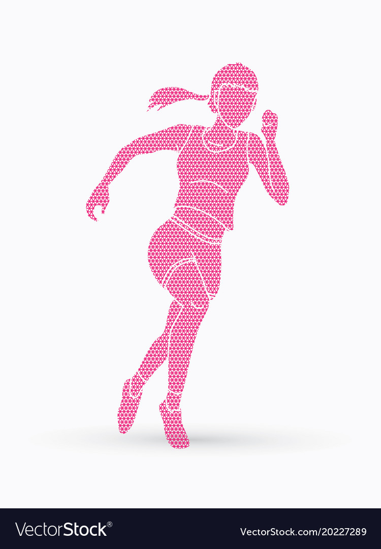 Athlete runner a woman running Royalty Free Vector Image