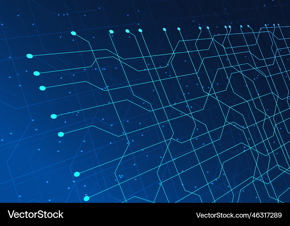 Cyber circuit technology background wangqiang illu