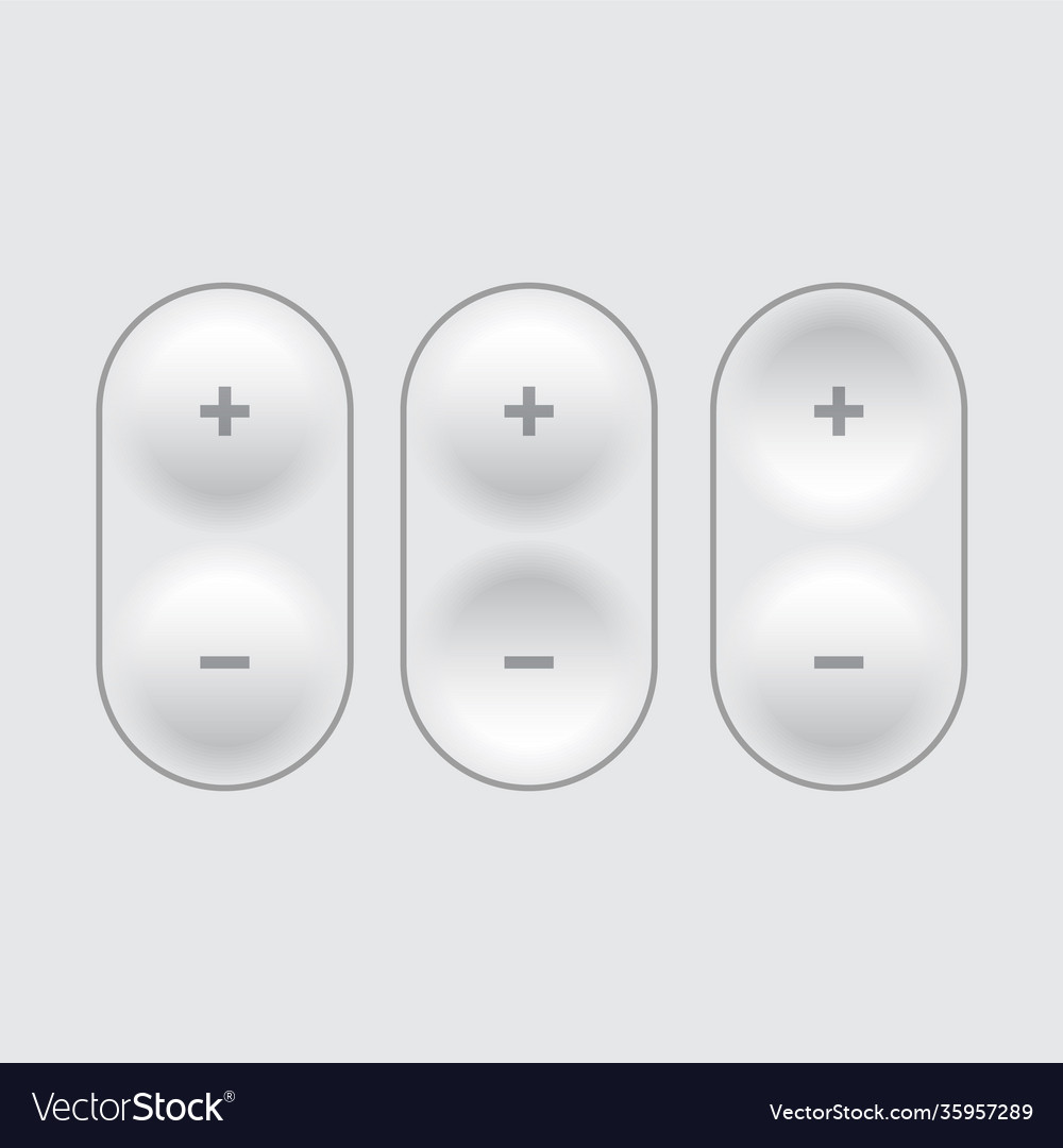 Light web ui elements design gray Royalty Free Vector Image