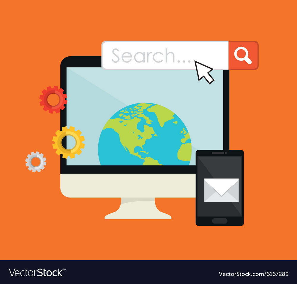 Search engine optimization design Royalty Free Vector Image