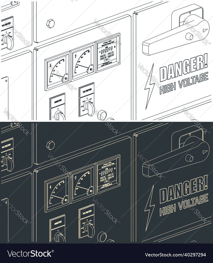 Electrical control panel board Royalty Free Vector Image