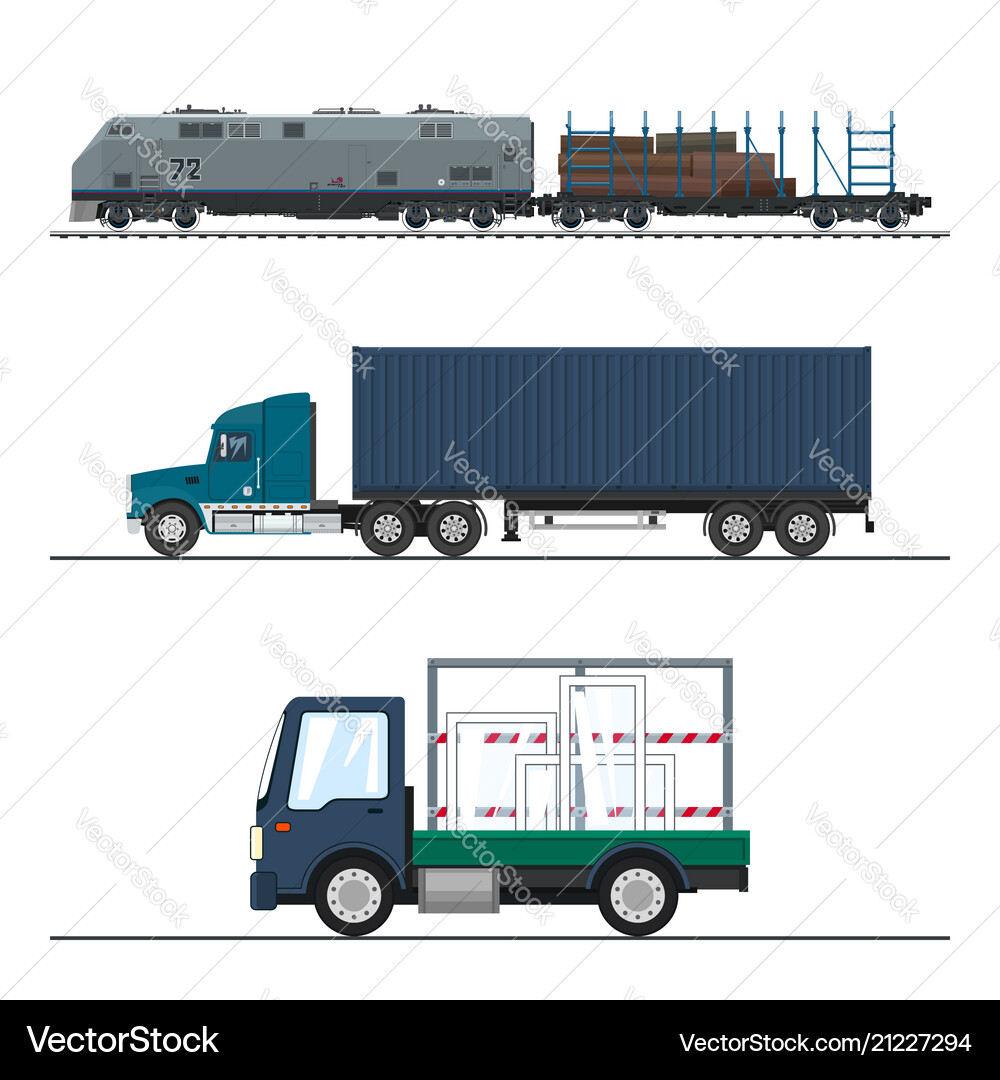 Land freight goods Royalty Free Vector Image - VectorStock