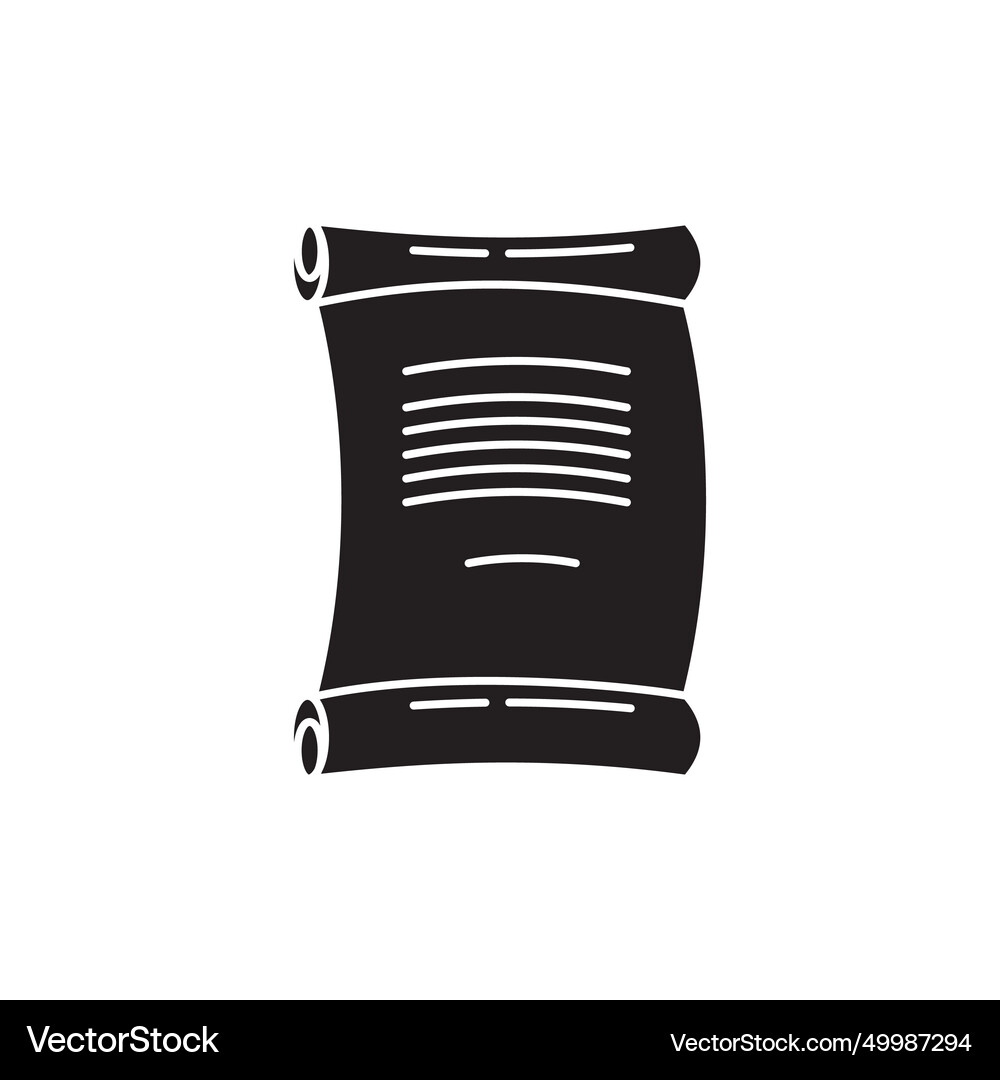 Old paper with line art icon design Royalty Free Vector