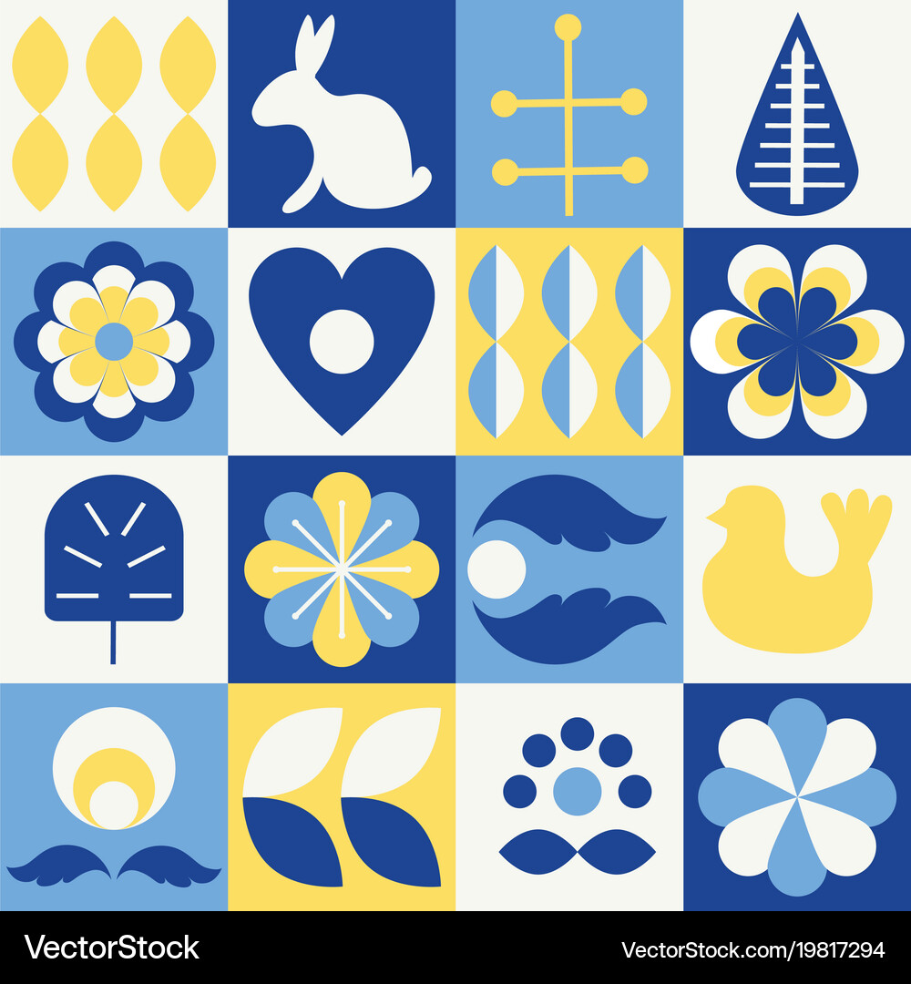 Scandinavian elements Royalty Free Vector Image