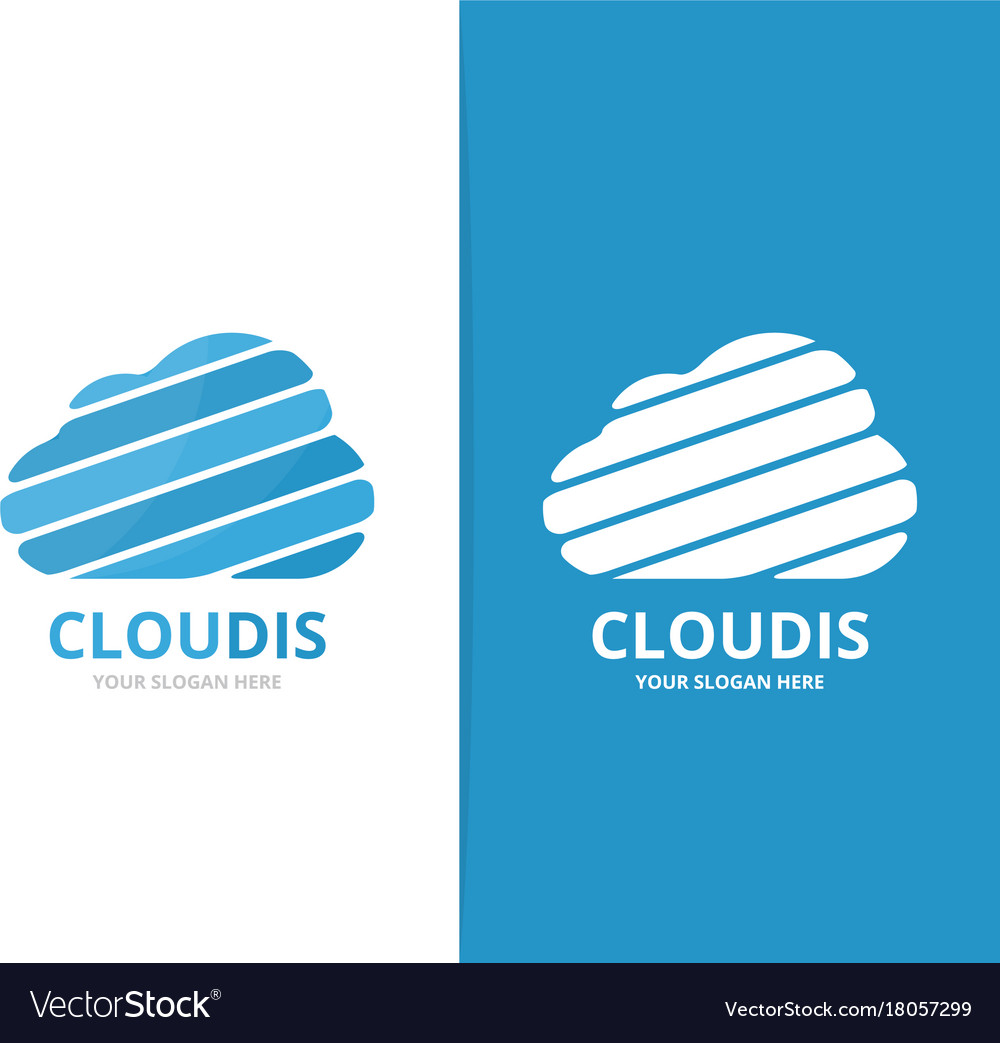 Cloud logo combination loading Royalty Free Vector Image