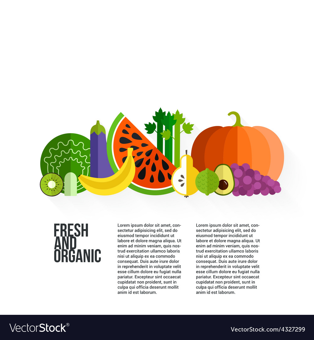 Healthy eating concept Royalty Free Vector Image