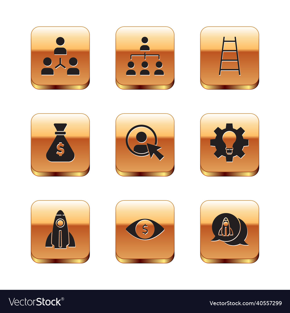 Set Project Team Base Startup Project Concept Vector Image