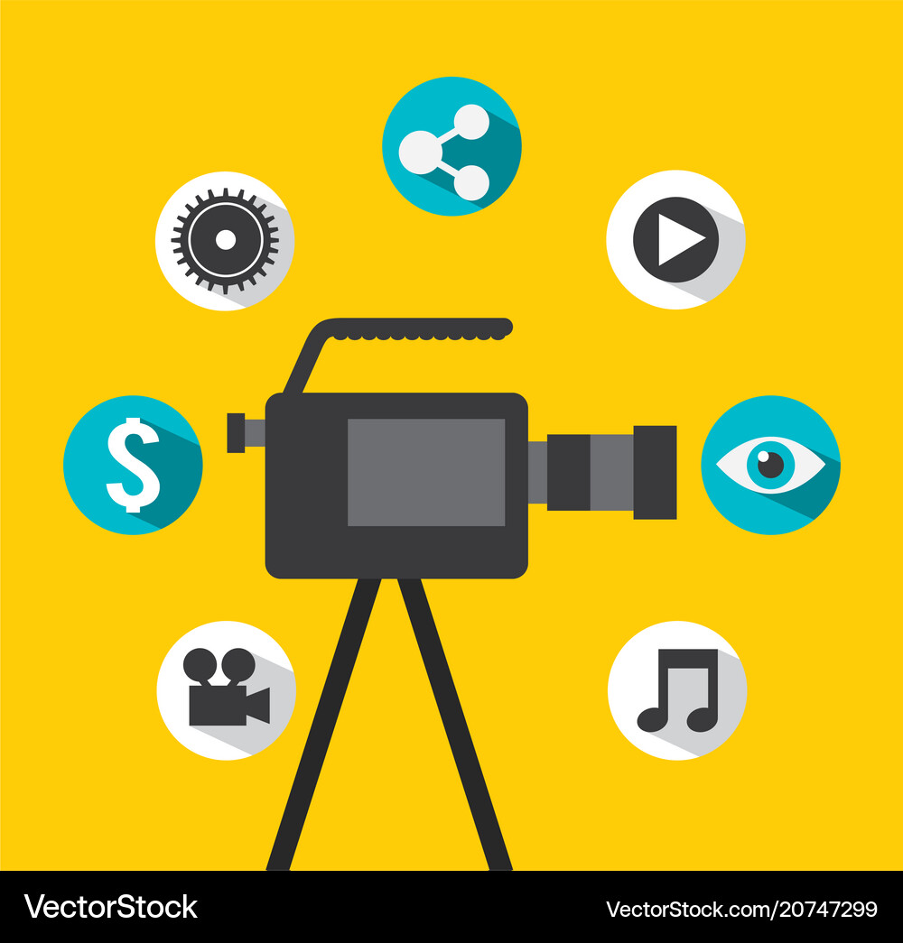 Video marketing design Royalty Free Vector Image