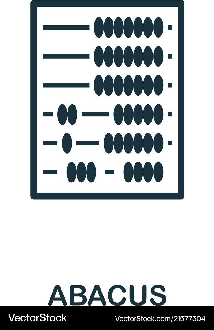 Abacus icon line style design from personal Vector Image