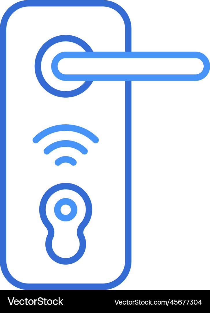 Smartlock technology icon with blue duotone style Vector Image