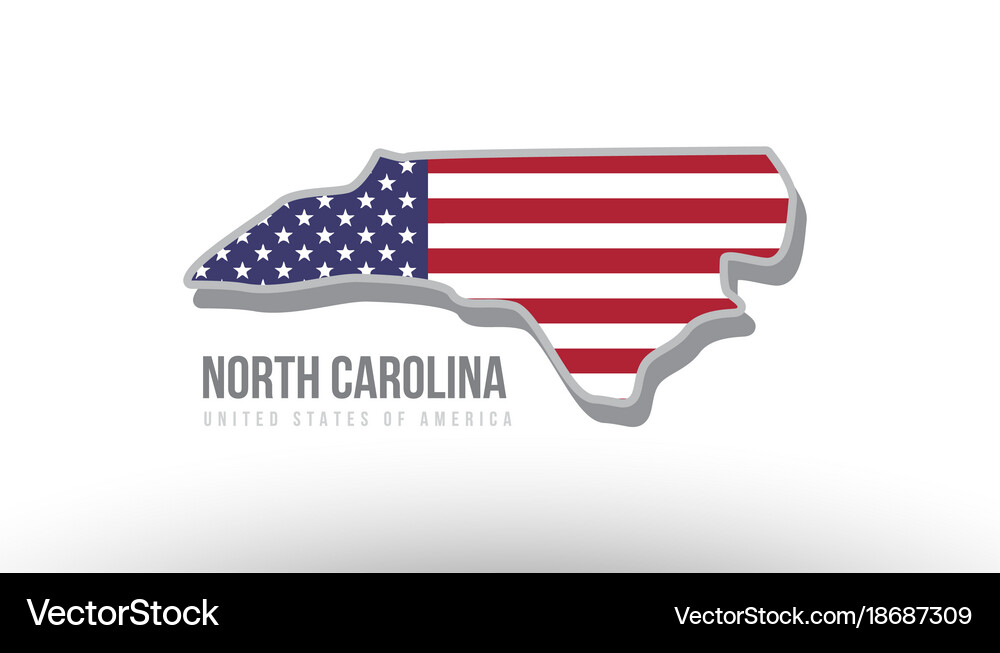 A county state with us united states flag Vector Image