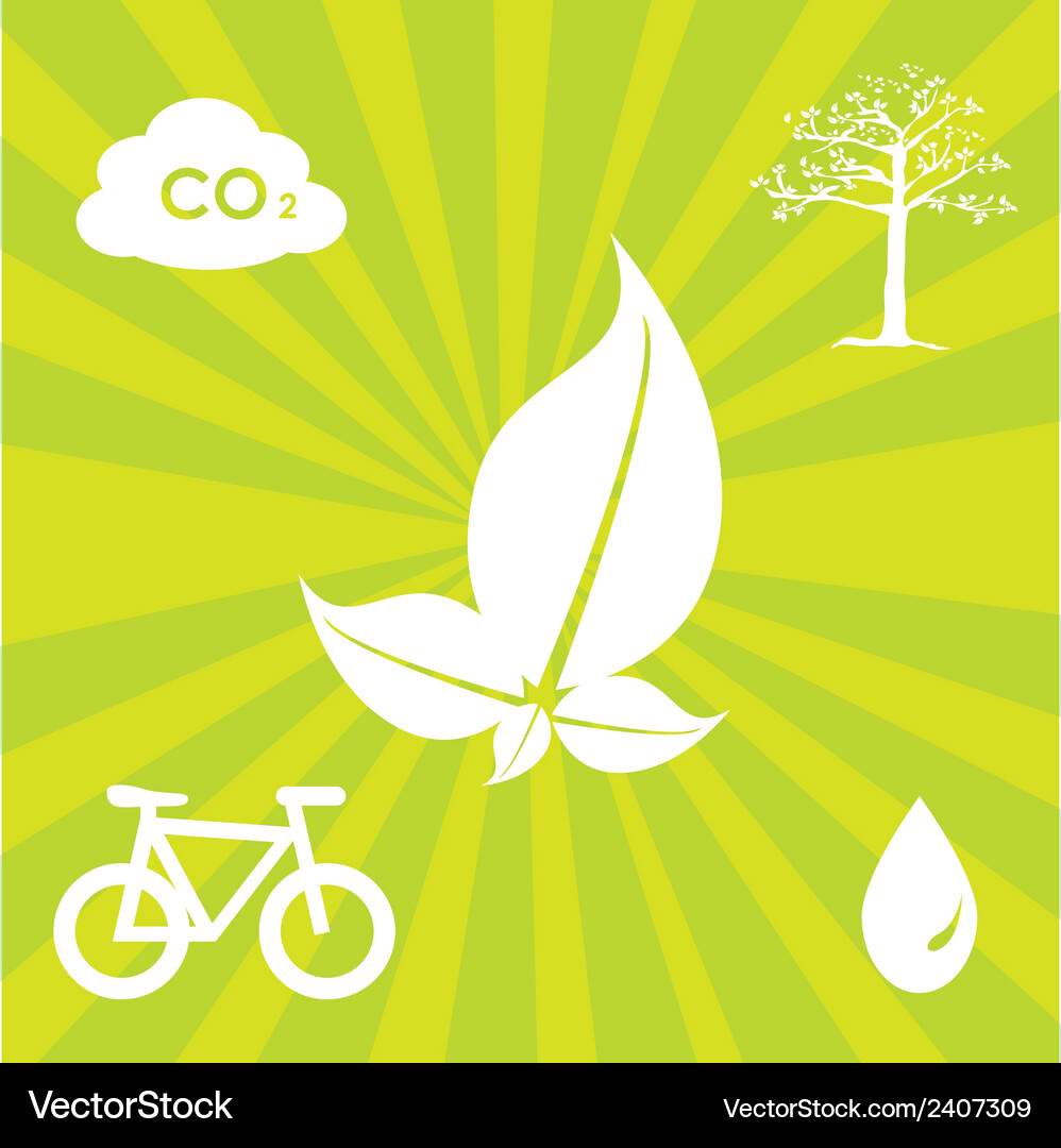Eco design over green background Royalty Free Vector Image