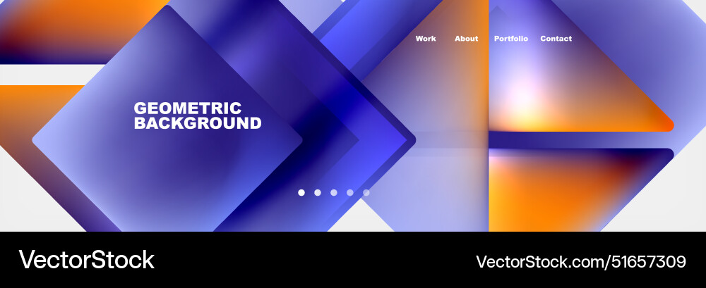 Gradient triangles composition with bright fluid Vector Image