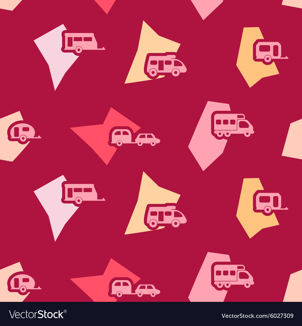 Seamless background with trailers Royalty Free Vector Image