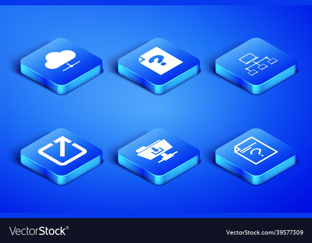 Set unknown document network cloud connection Vector Image Set unknown document network cloud connection Vector Image