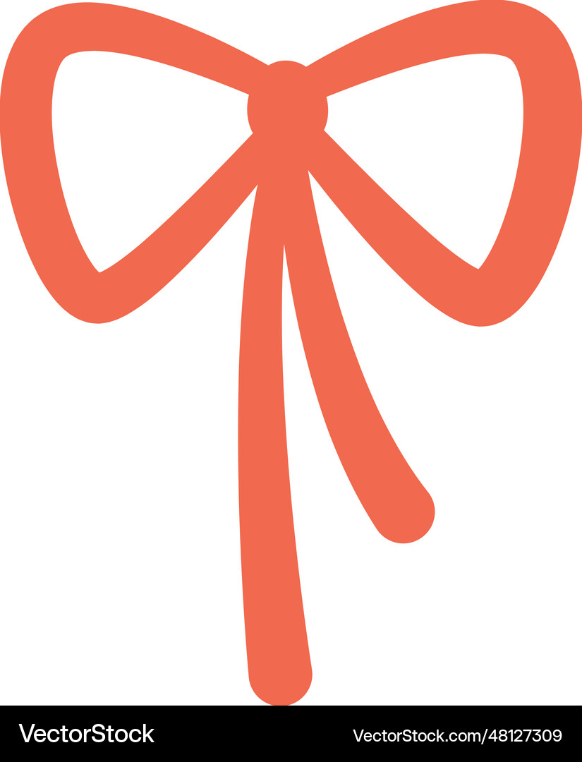 Textile bow accessory Royalty Free Vector Image