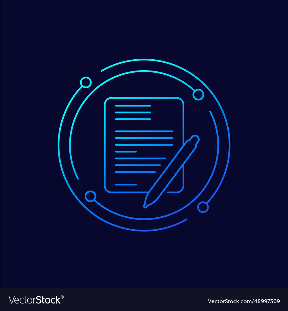 Will icon linear design Royalty Free Vector Image