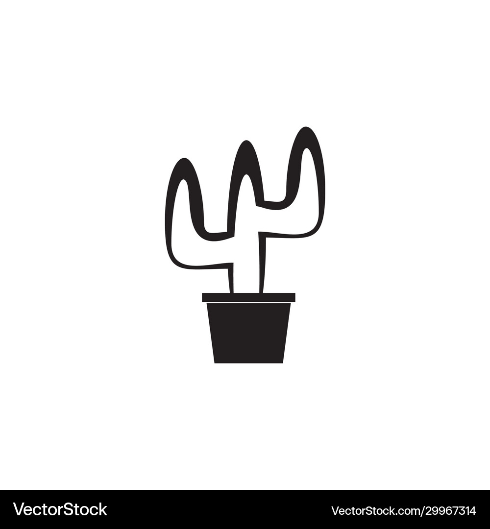 Cactus logo design template Royalty Free Vector Image