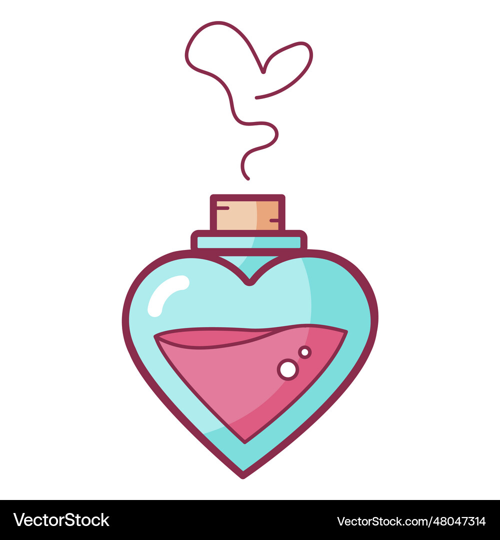 Colored valentine perfume love Royalty Free Vector Image