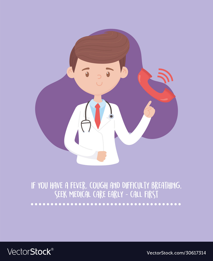Covid19 19 pandemic prevention symptoms call Vector Image Covid19 19 pandemic prevention symptoms call Vector Image