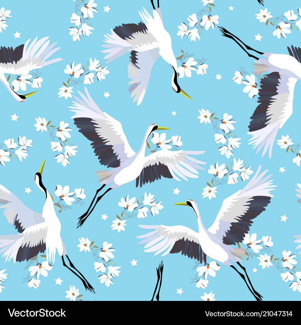 Crane pattern Royalty Free Vector Image - VectorStock