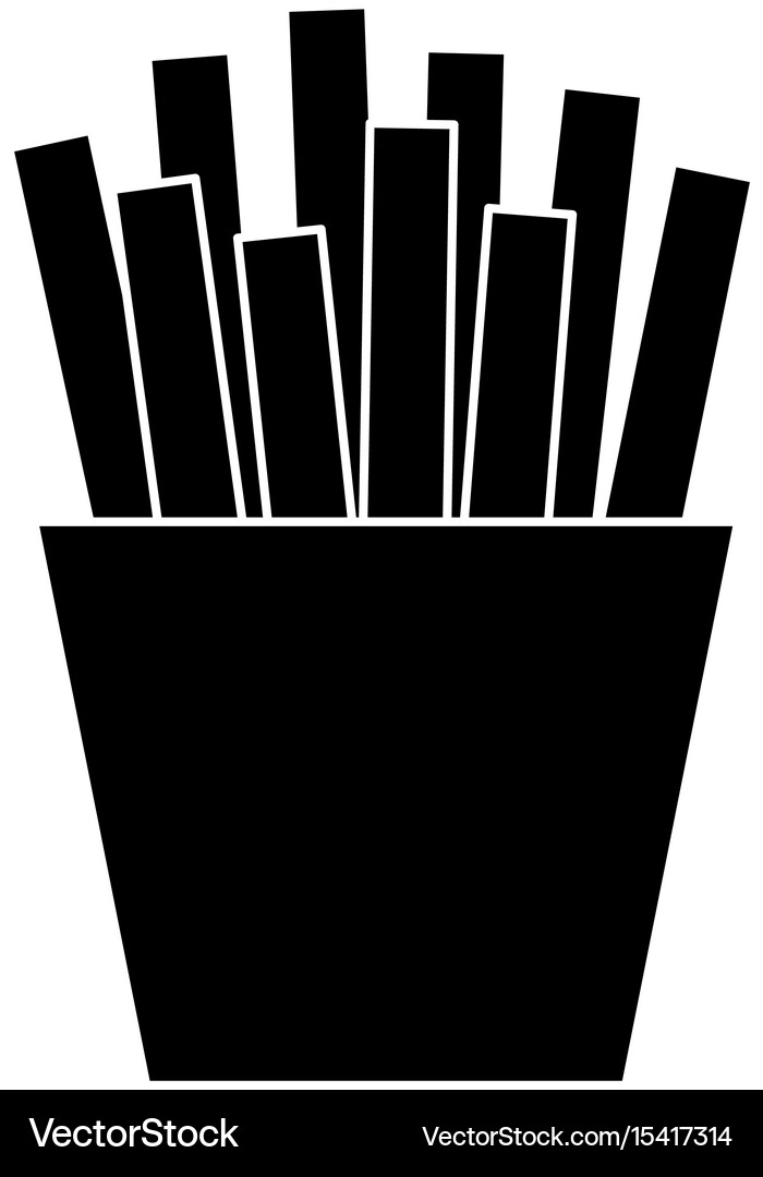 Potatoes fries isolated icon Royalty Free Vector Image
