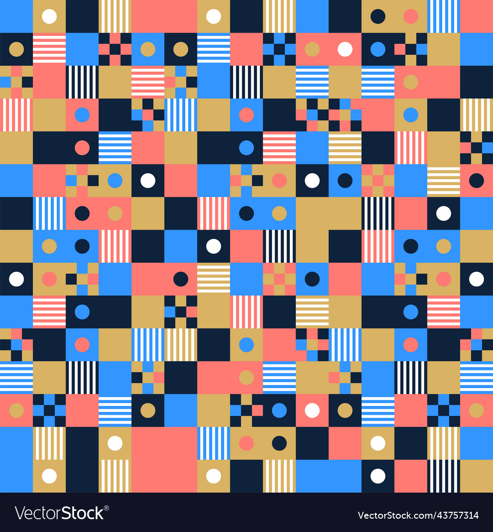 Seamless pattern background design modern square Vector Image