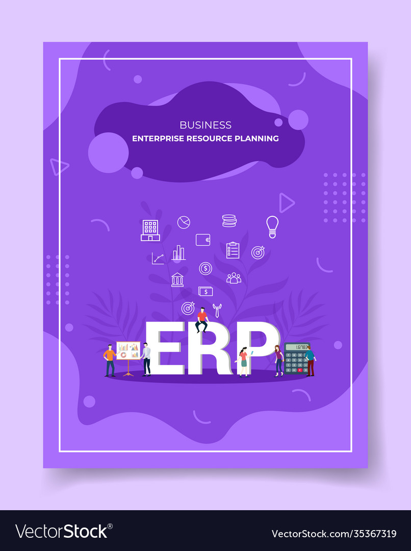 Business enterprise resource planning erp Vector Image