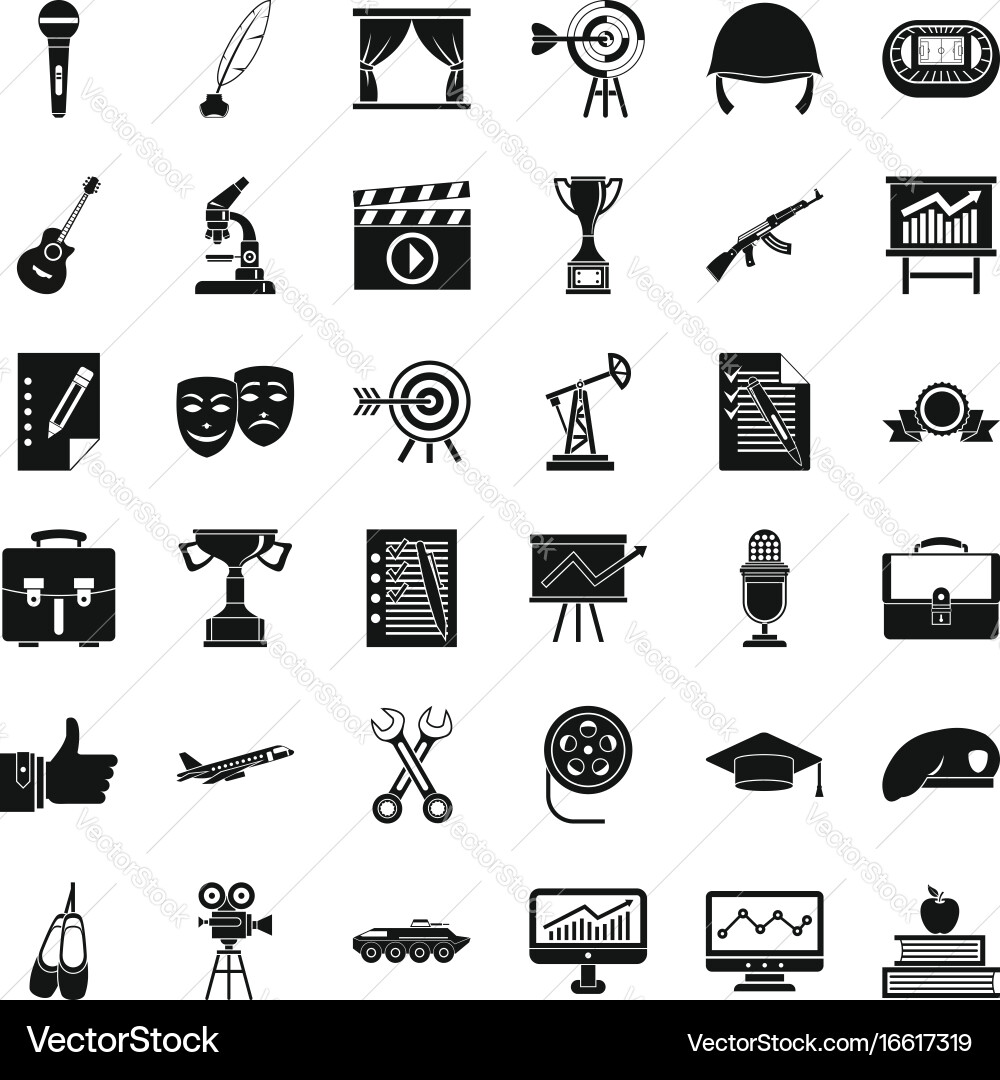 Good career icons set simple style Royalty Free Vector Image