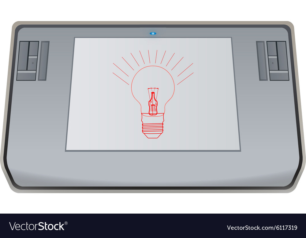 Gray tablets Royalty Free Vector Image - VectorStock